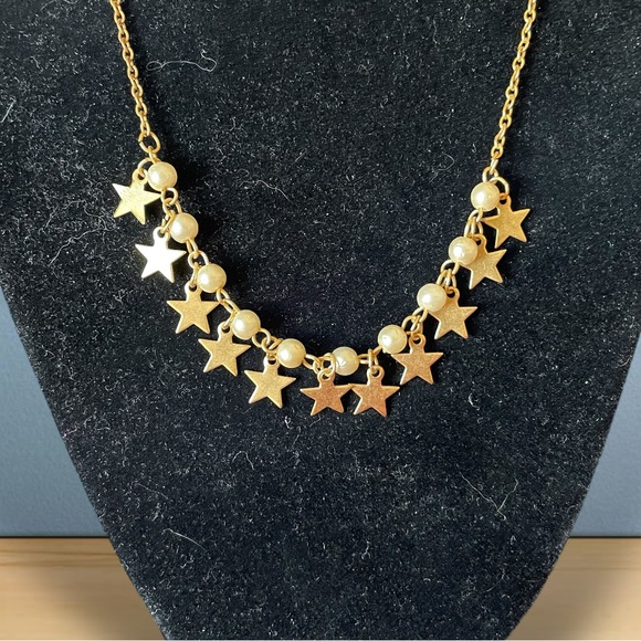 Vintage | Jewelry | Vintage Eleven Star Goldtone Necklace | Poshmark